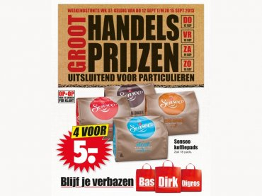 Dirk, Bas en Digros introduceren weekendfolder