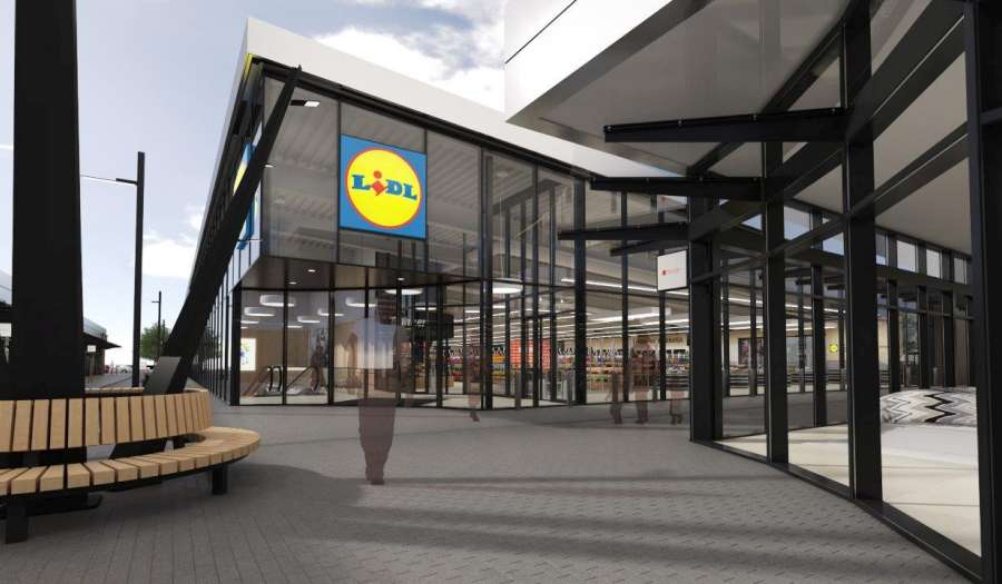 Winkelcentrum ontwikkeld door Lidl bijna af