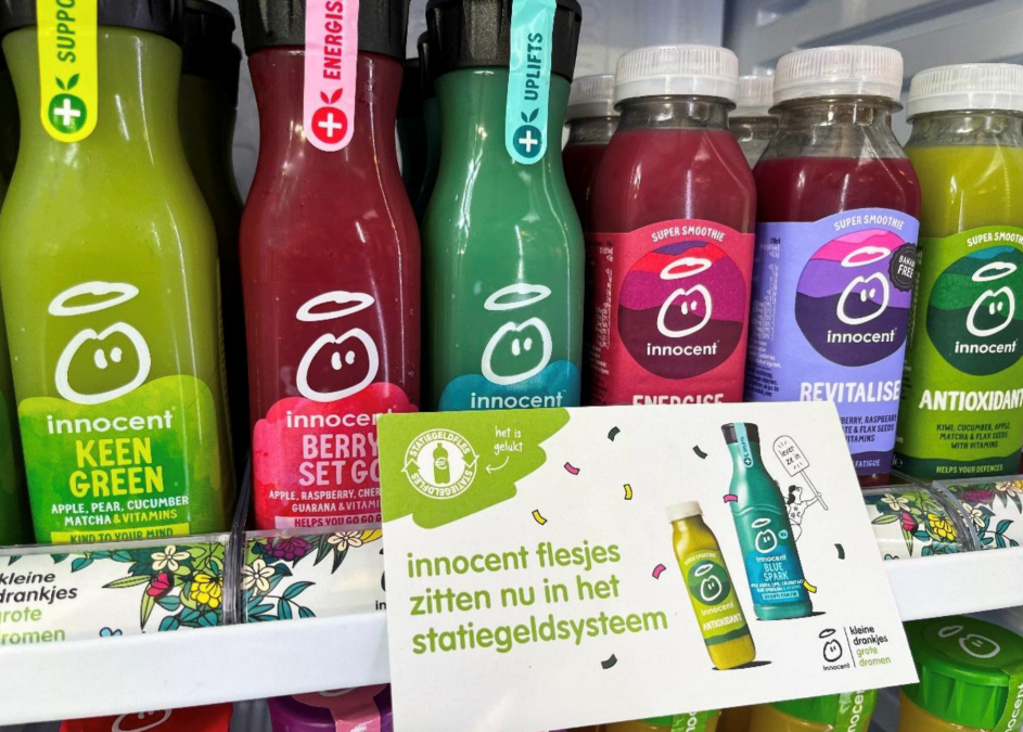 Flesjes van innocent in statiegeldsysteem