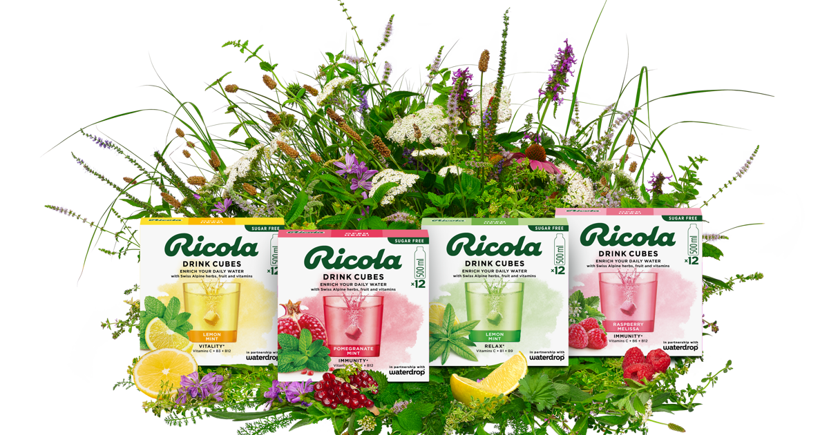 Samenwerking Ricola en Waterdrop