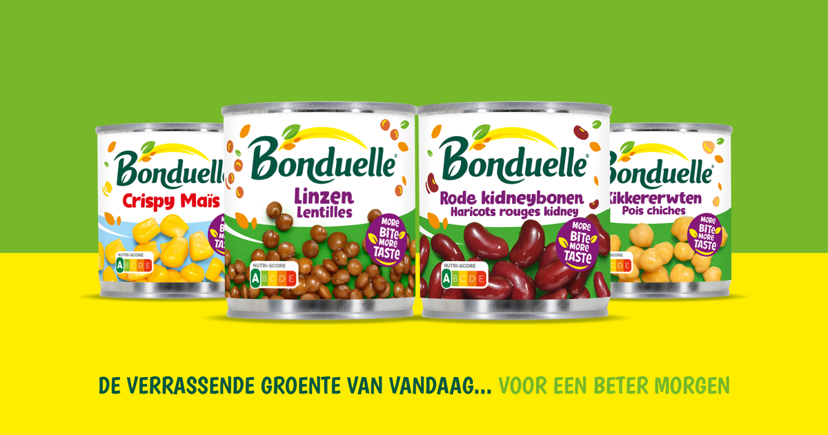 Nieuwe etiketten en logo voor Bonduelle